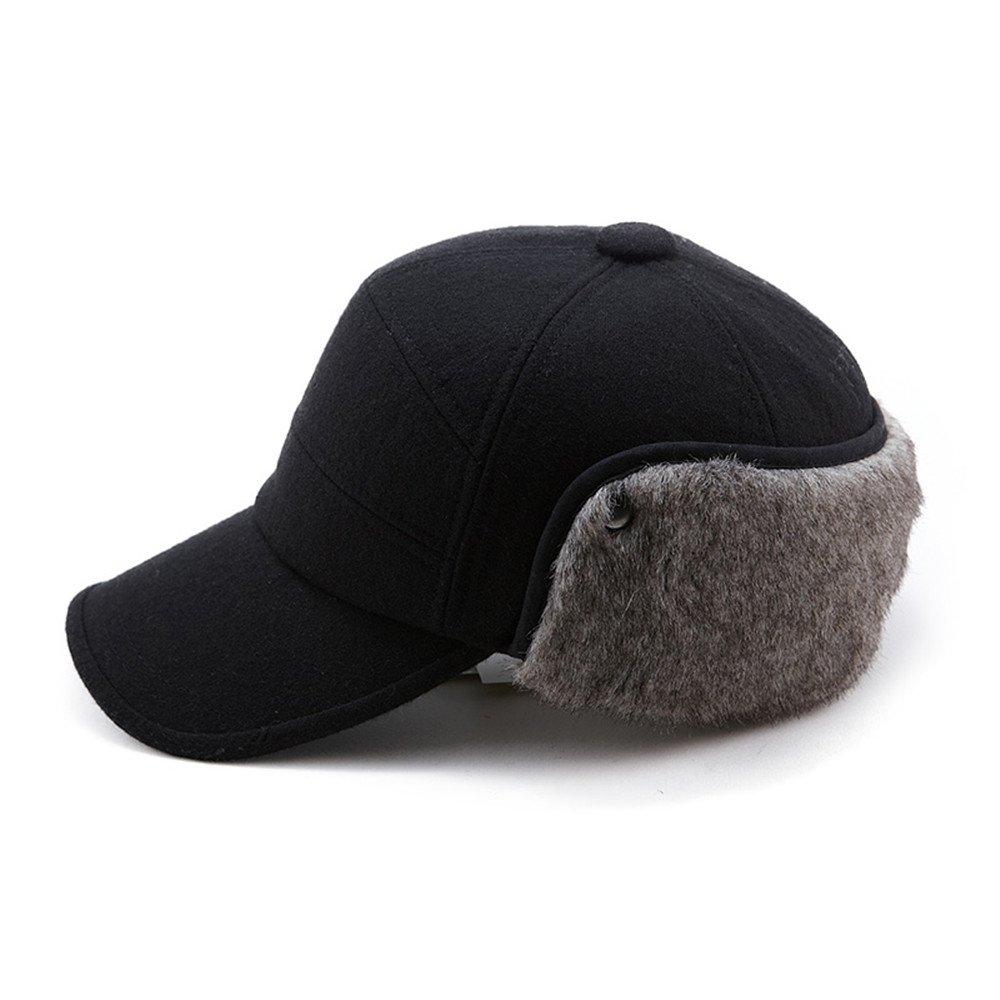 SIGGI Winter Wool Baseball Cap Earflap Hat Faux Fur Ear Flap Hat For SIGGI Winter Wool Baseball Cap Earflap Hat Faux Fur Ear Flap Hat For